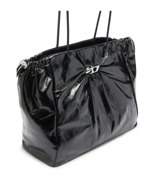 DIESEL® Scrunch-d Drawstring Shoulder Bag - Black