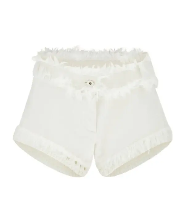 FERRAGAMO Frayed Denim Shorts