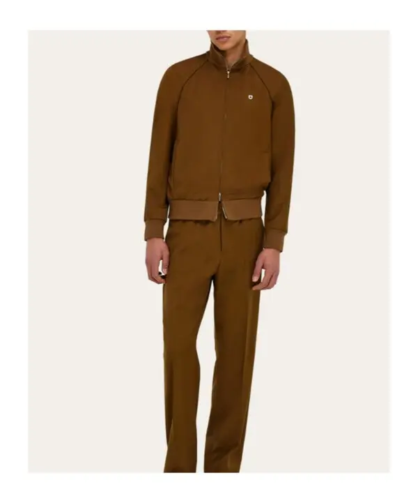 FERRAGAMO Zip-up Blouson With Gancio Logo