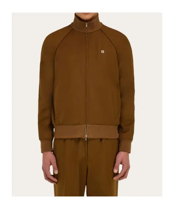 FERRAGAMO Zip-up Blouson With Gancio Logo