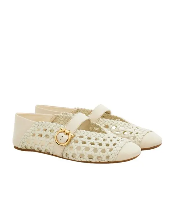 FERRAGAMO Gancini Buckle Ballet Flat