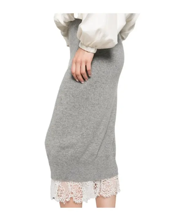 Ermanno Scervino Lace-trim Knitted Midi Skirt