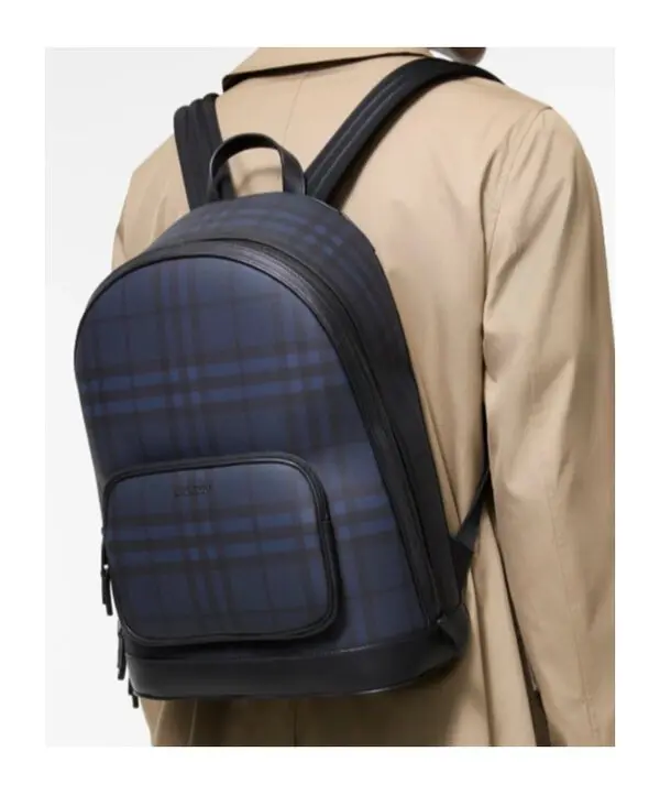 Burberry Checked Logo Backpack