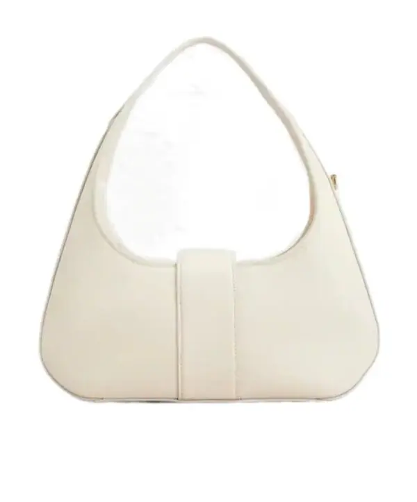 ROGER VIVIER Belle Vivier Hobo Bag In Leather - Off White
