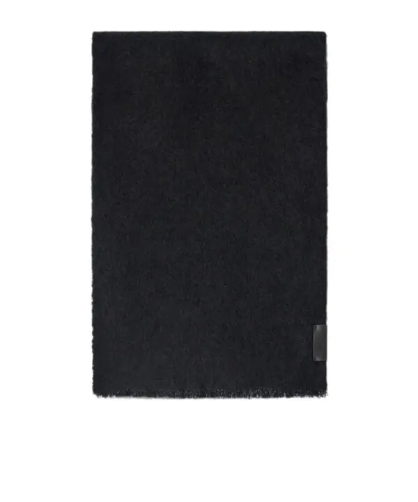 LEMAIRE Fluffy Scarf In Alpaca Wool Blend - Black