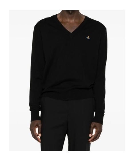 VIVIENNE WESTWOOD Long-sleeved V-neck Pullover