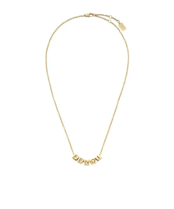 Fendi Faces Necklace - Golden