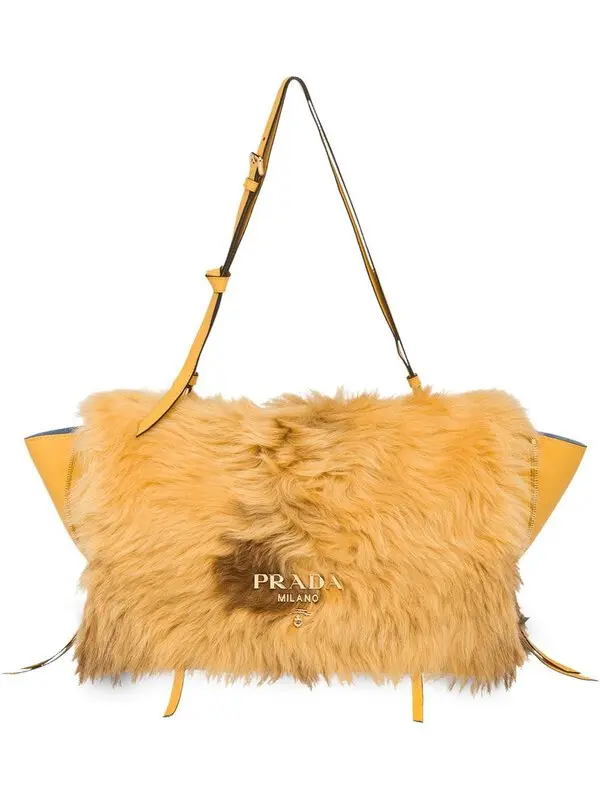 Prada Shearling Detail Bag