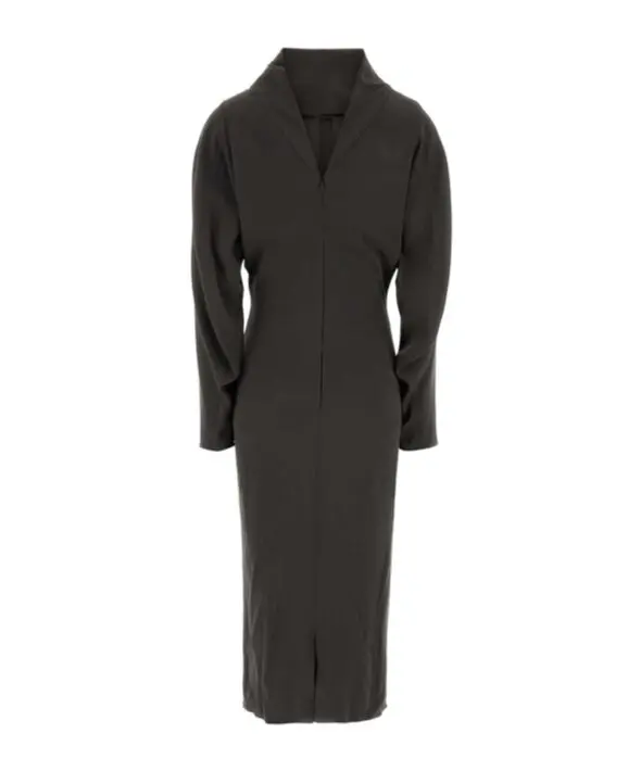 Giorgio Armani Draped Collar Midi Dress