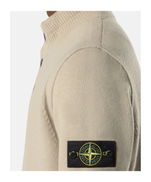 Stone Island Regular-fit Half-zip Jumper With Button Placket