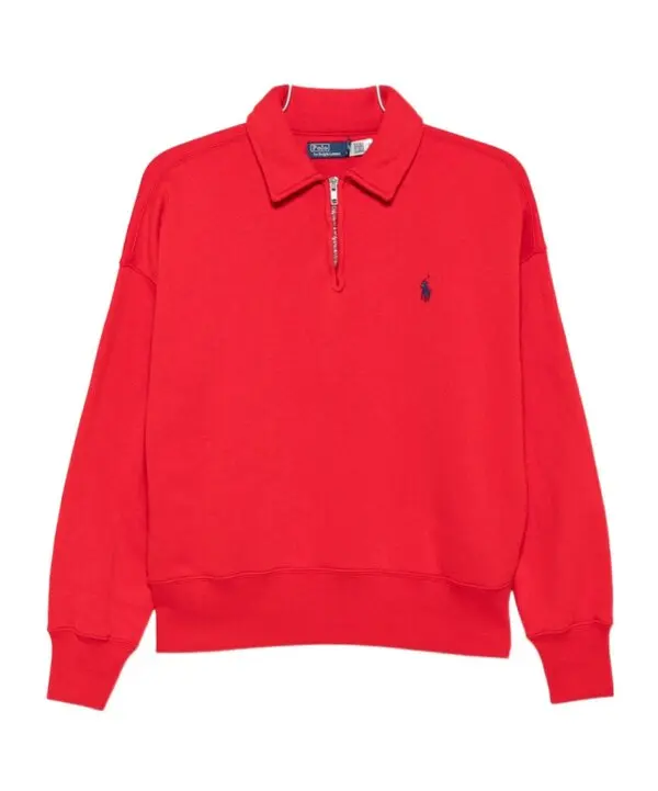 Polo Ralph Lauren Half-zip Logo Sweatshirt - Red