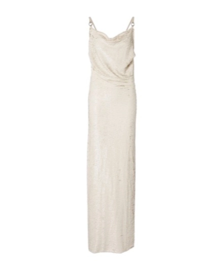 Coperni Draped Open-back Sequined Maxi Dress