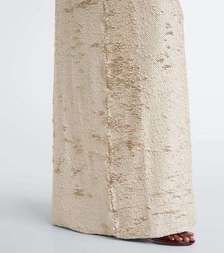 Coperni Draped Open-back Sequined Maxi Dress
