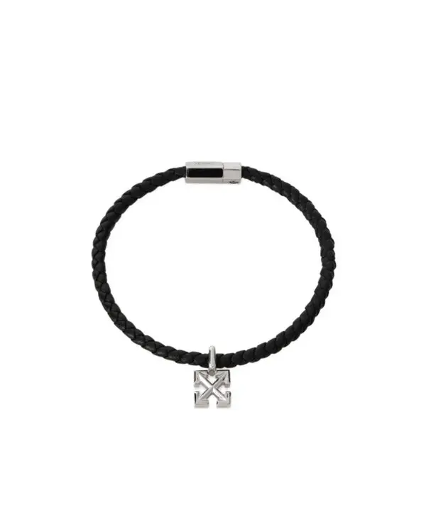 Off-White Braided Leather Arrows Bracelet