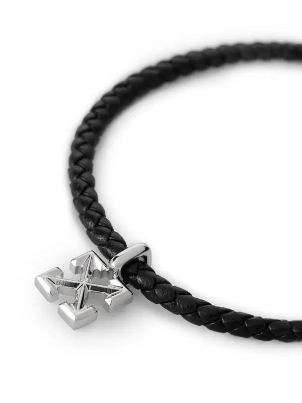 Off-White Braided Leather Arrows Bracelet
