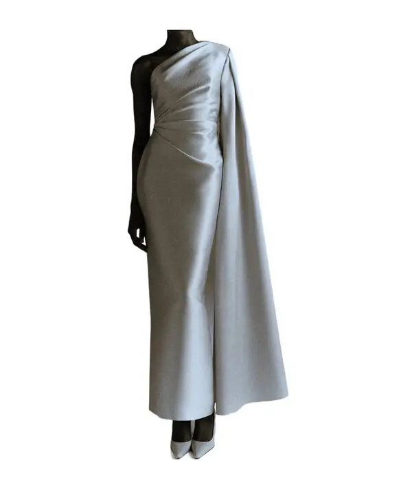 Solace One-shoulder Pleated Maxi Dress