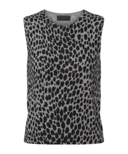 NILI LOTAN Nessa Leopard-print Cashmere Top
