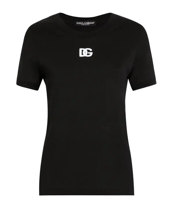 Dolce & Gabbana Dg Logo-embroidered Jersey T-shirt