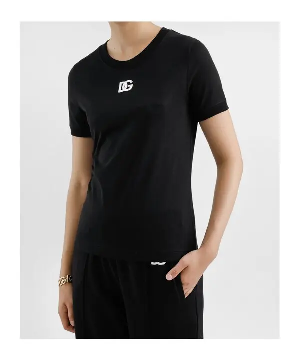 Dolce & Gabbana Dg Logo-embroidered Jersey T-shirt