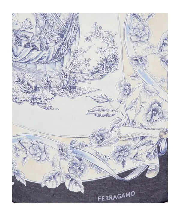 FERRAGAMO Floral Pattern Shawl