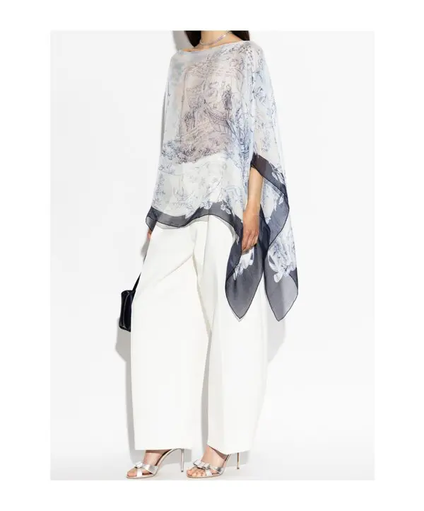 FERRAGAMO Floral Pattern Shawl