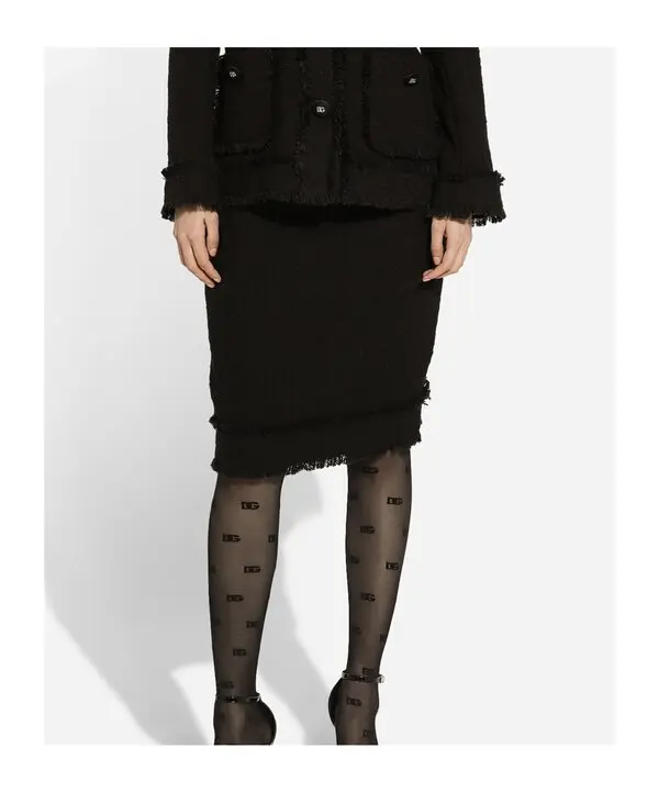 Dolce & Gabbana Tweed Midi Skirt