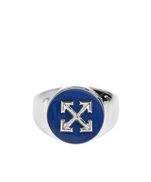 Off-White Arrows Enamel-detail Signet Ring