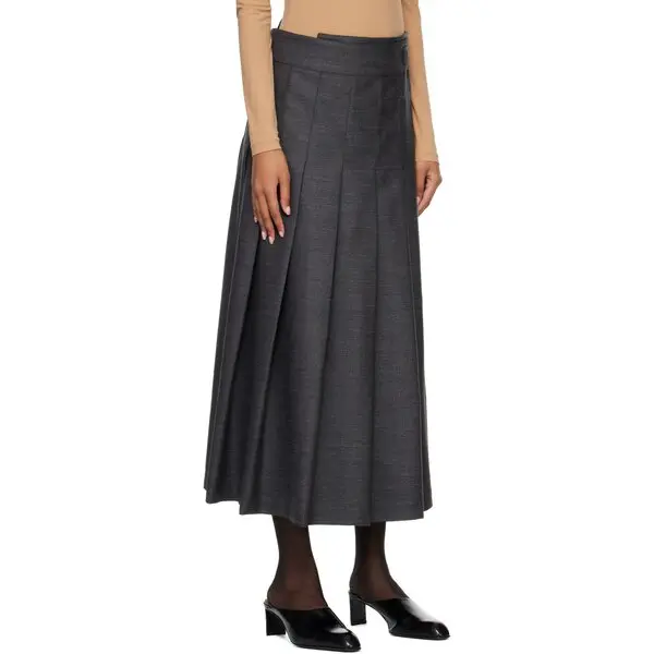 RÓHE Pleated Wrap Midi Skirt - No