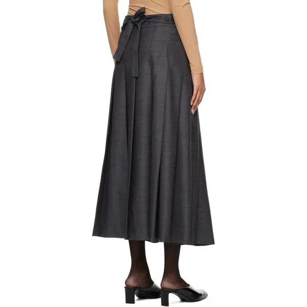 RÓHE Pleated Wrap Midi Skirt - No