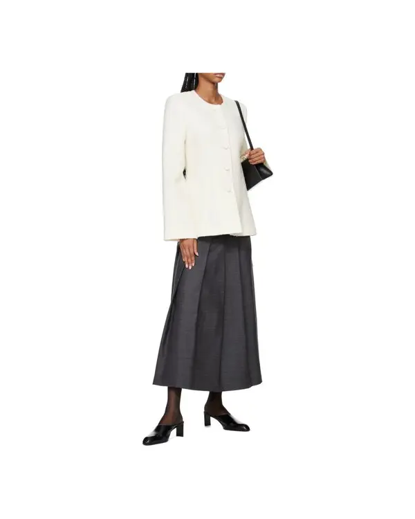 RÓHE Pleated Wrap Midi Skirt - No