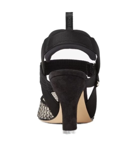 Fendi Colibri Mesh And Suede High-heeled Slingbacks