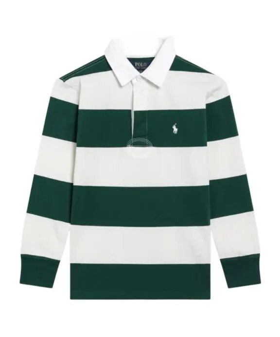 Ralph Lauren Striped Pony Rugby Shirt - White