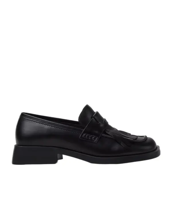 Camper Leather Moccasins With Fringed Detail