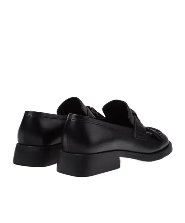 Camper Leather Moccasins With Fringed Detail