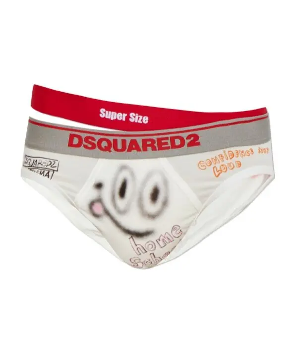 Dsquared2 Patterned Triangle Briefs - White
