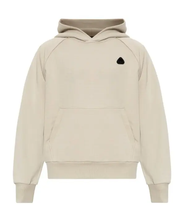 Moose Knuckles Logo Patch Hoodie - Off-white