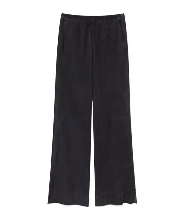 FORTE_FORTE Suede Wide Leg Trousers