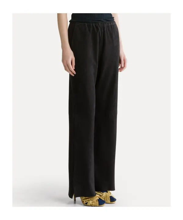 FORTE_FORTE Suede Wide Leg Trousers