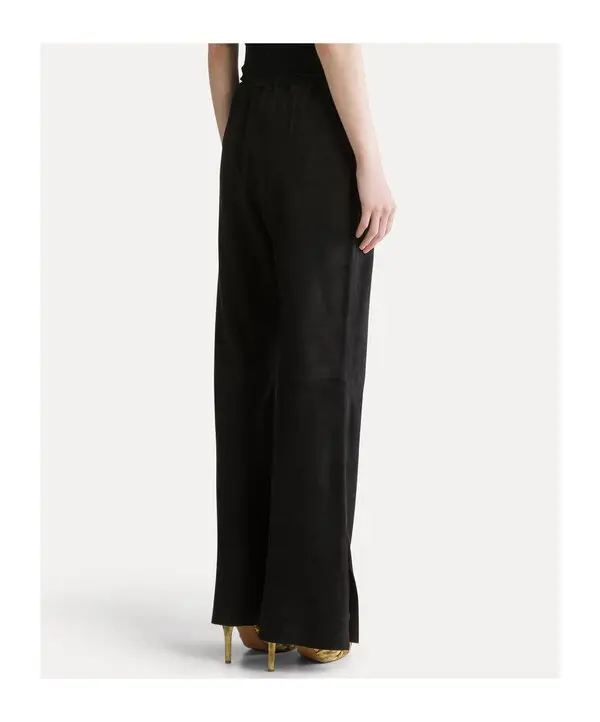 FORTE_FORTE Suede Wide Leg Trousers
