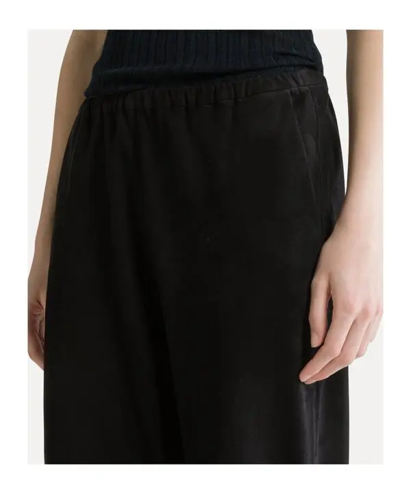 FORTE_FORTE Suede Wide Leg Trousers