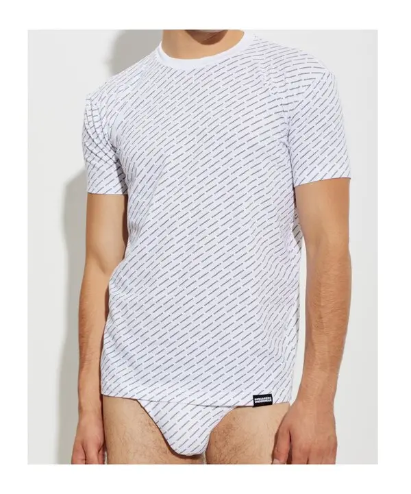 Dsquared2 Round Neck Short-sleeved Underwear With Pattern