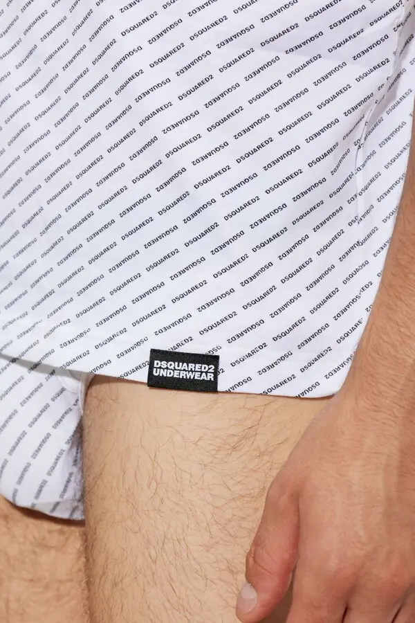 Dsquared2 Round Neck Short-sleeved Underwear With Pattern