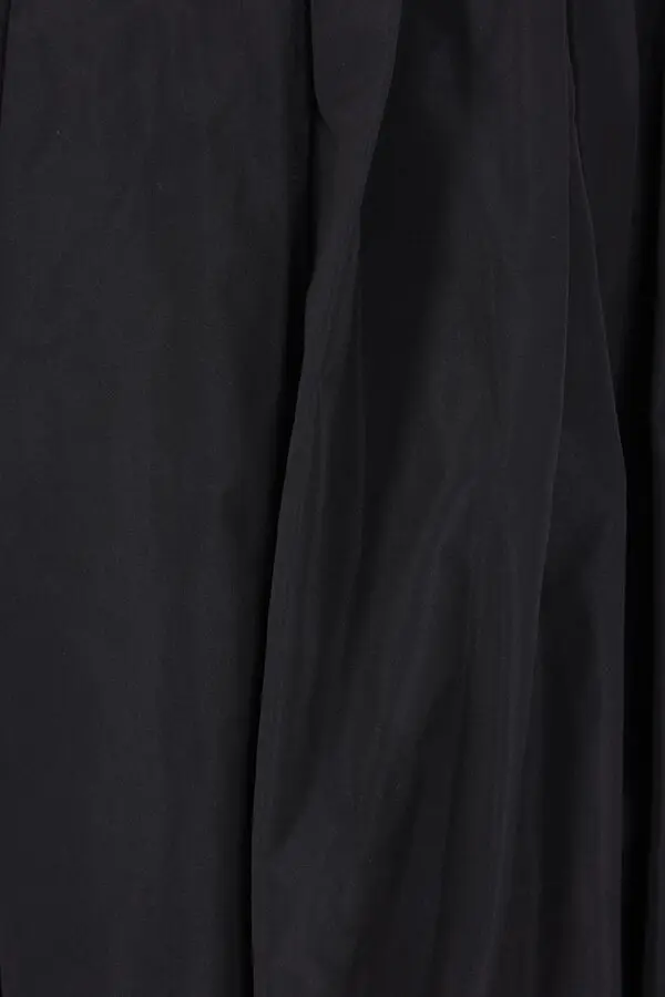 JIL SANDER Lightweight Taffeta Asymmetric Draped Skirt - Black