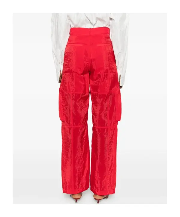 THE FRANKIE SHOP Wide Leg Cargo Pants With Belted Waist