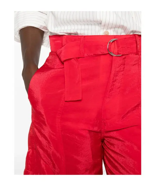 THE FRANKIE SHOP Wide Leg Cargo Pants With Belted Waist