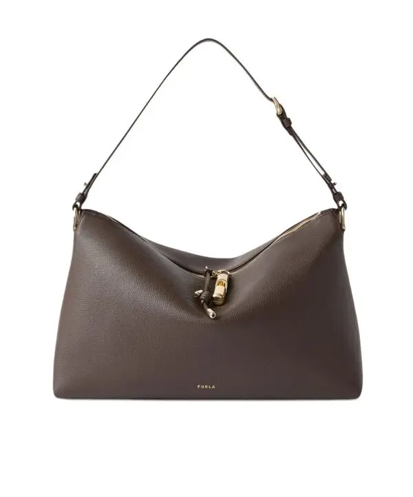 Furla Large Debby Zip Leather Shoulder Bag