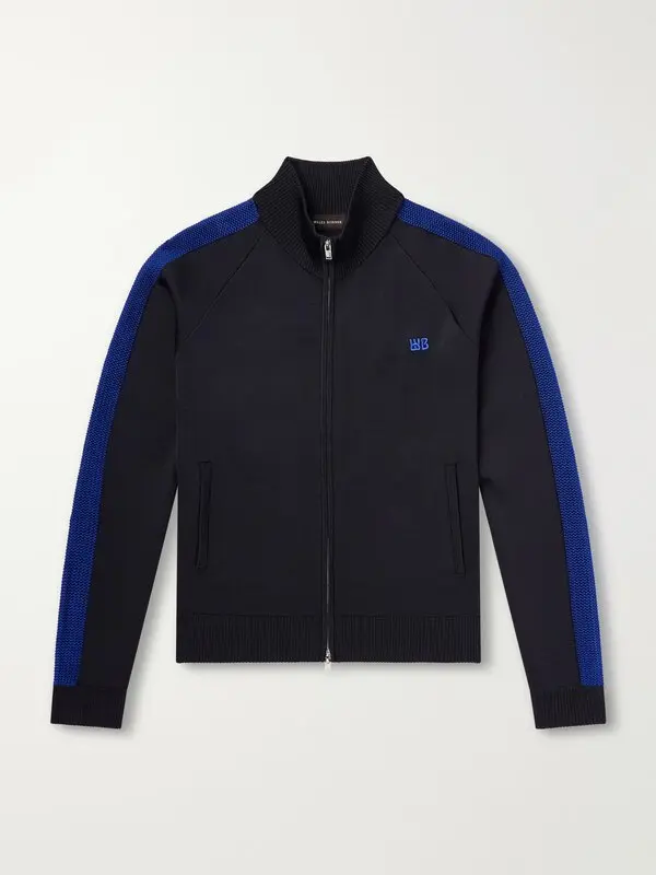 WALES BONNER Striped Jersey Sweatshirt - Blue