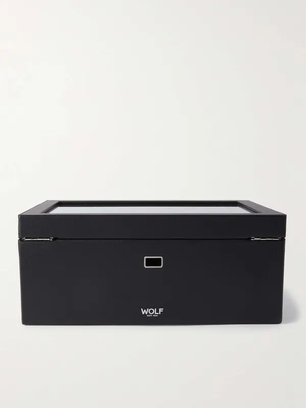 Wolf Roadster Full-grain Vegan Leather Ten-piece Watch Box
