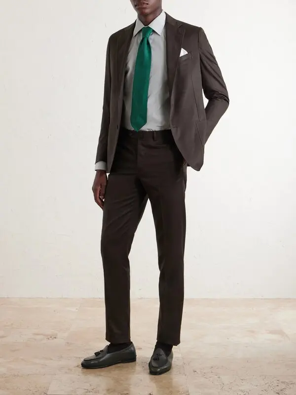 Zegna Trofeo Stripped Cotton-poplin Shirt