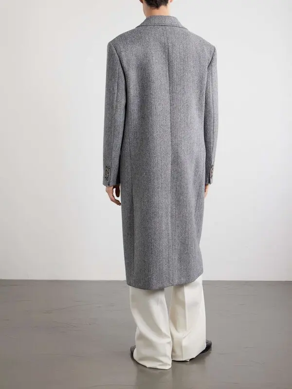 Valentino Garavani Herringbone Virgin Wool Coat
